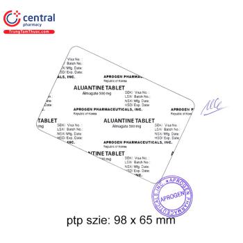 [CHÍNH HÃNG] Thuốc Aluantine tablet 500mg chỉ định viêm dạ dày