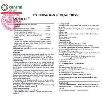 Thuốc Amelicol - Trị ho, đau họng, sổ mũi, sát trùng đường hô hấp