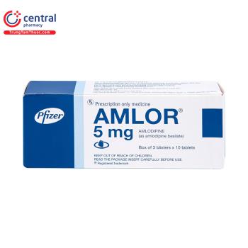 [CHÍNH HÃNG] Thuốc Amlor 5mg Pfizer điều trị tăng huyết áp