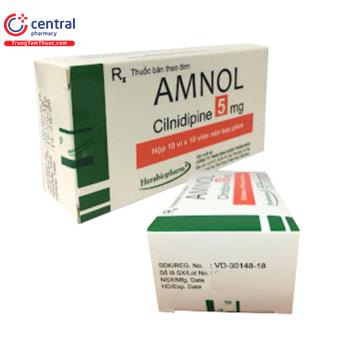 Thuốc Amnol 5mg có chứa Cilnidipine - Thuốc điều trị tăng huyết áp