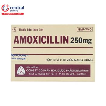 [CHÍNH HÃNG] Thuốc kháng sinh Amoxicillin 250mg Mekophar