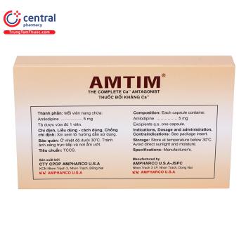 Thuốc Amtim 5mg: Công dụng, liều dùng và lưu ý khi sử dụng