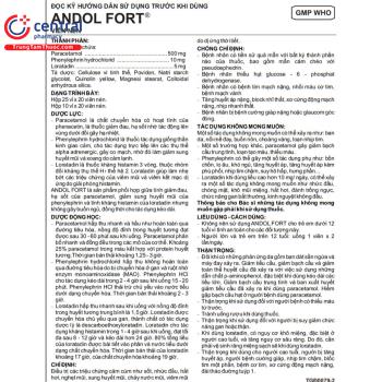 Thuốc Andol Fort - Điều trị cảm cúm, viêm mũi dị ứng hiệu quả