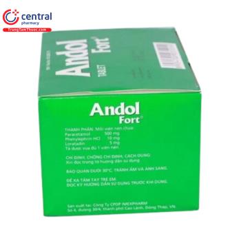 Thuốc Andol Fort - Điều trị cảm cúm, viêm mũi dị ứng hiệu quả