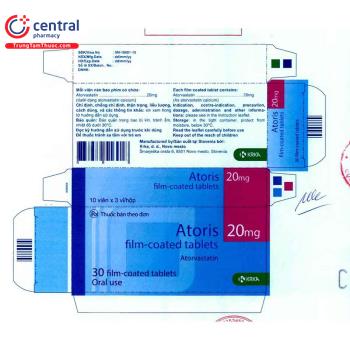 [CHÍNH HÃNG] Thuốc Atoris 20mg giảm thiểu nguy cơ mắc bệnh tim mạch