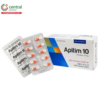 Thuốc Apitim 10 điều trị tăng huyết áp, các cơn đau thắt ngực