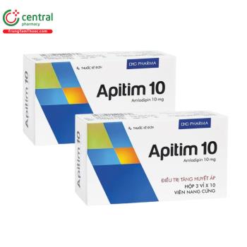 Thuốc Apitim 10 điều trị tăng huyết áp, các cơn đau thắt ngực
