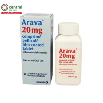 Thuốc Arava 20mg chứa Leflunomide điều trị viêm khớp dạng thấp và viêm ...