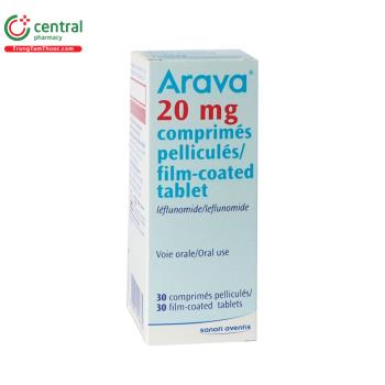Thuốc Arava 20mg chứa Leflunomide điều trị viêm khớp dạng thấp và viêm ...