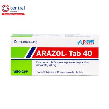 [CHÍNH HÃNG] Thuốc Arazol-Tab 40 giảm acid và trào ngược dạ dày