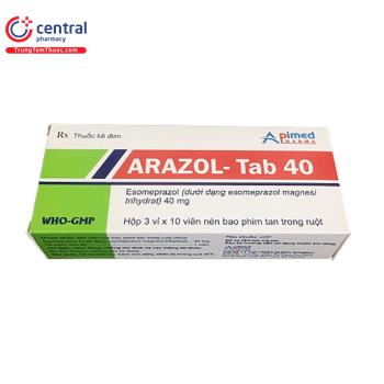 [CHÍNH HÃNG] Thuốc Arazol-Tab 40 giảm acid và trào ngược dạ dày