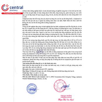 [CHÍNH HÃNG] Thuốc Aritero 10 điều trị bệnh lý tâm thần phân liệt.