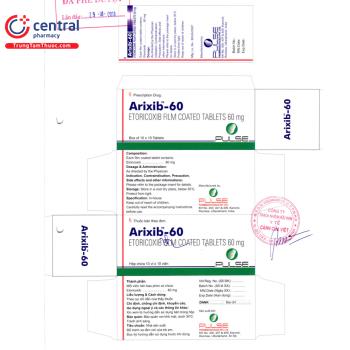 [CHÍNH HÃNG] Thuốc Arixib-60 chống viêm điều trị thấp khớp
