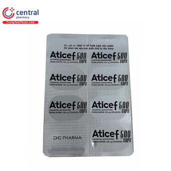 Thuốc Aticef 500mg (Cefadroxil) Dược Hậu Giang: điều trị nhiễm khuẩn