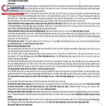 Thuốc Atorlip 10 điều trị cholesterol cao và giảm nguy cơ đột quỵ