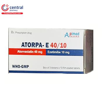 [CHÍNH HÃNG] Thuốc Atorpa-E 40/10 phòng ngừa bệnh tim mạch