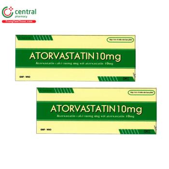 Thuốc Atorvastatin 10mg Hataphar điều trị tăng cholesterol trong máu