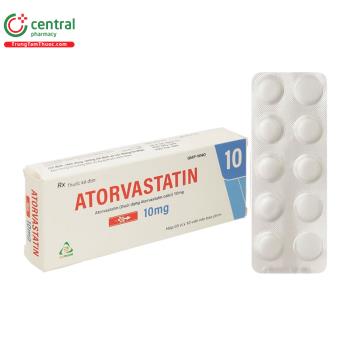 Thuốc Atorvastatin TV.Pharm 10mg trị tăng cholesterol nguyên phát