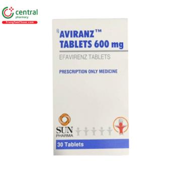 Thuốc Aviranz Tablets 600mg Sun Pharma dùng trong phối hợp điều trị ...