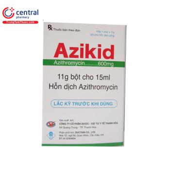 [CHÍNH HÃNG] Thuốc Azikid (hỗn dịch uống) trị nhiễm khuẩn