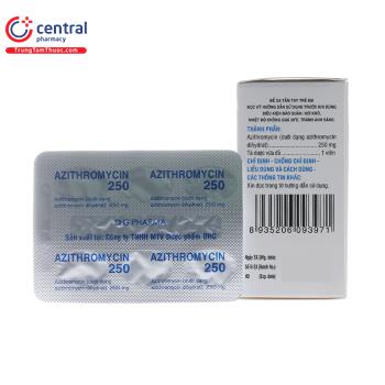 [CHÍNH HÃNG] Thuốc Azithromycin 250mg DHG - Điều trị nhiễm khuẩn
