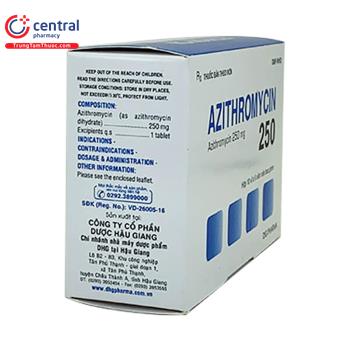 [CHÍNH HÃNG] Thuốc Azithromycin 250mg DHG - Điều trị nhiễm khuẩn