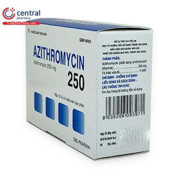 [CHÍNH HÃNG] Thuốc Azithromycin 250mg DHG - Điều trị nhiễm khuẩn