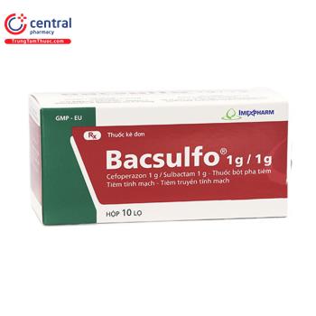 [CHÍNH HÃNG] Thuốc bột pha tiêm Bacsulfo 1g/1g - trị nhiễm khuẩn