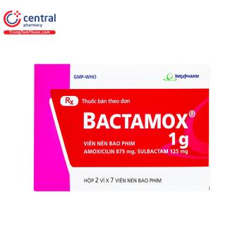 [CHÍNH HÃNG] Thuốc Bactamox 1g dùng trong các trường hợp nhiễm khuẩn