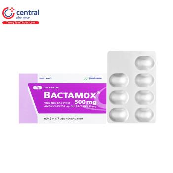 [CHÍNH HÃNG] Thuốc Bactamox 500mg - Kháng sinh điều trị nhiễm khuẩn