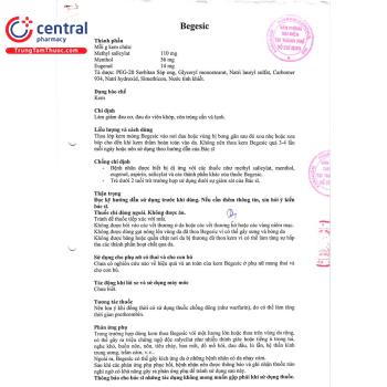 [CHÍNH HÃNG] Thuốc Begesic cream giảm đau cơ hiệu quả