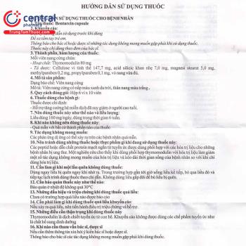 [CHÍNH HÃNG] Thuốc BENTARCIN Capsule 80mg tăng cường hệ miễn dịch