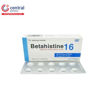 [CHÍNH HÃNG] Thuốc Betahistine 16mg DHG điều trị rối loạn tiền đình