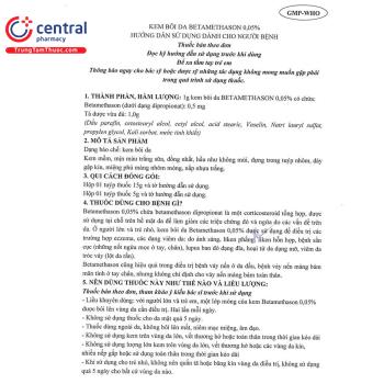 [CHÍNH HÃNG] Thuốc Betamethason 0,05% VCP - Điều trị viêm da, vảy nến