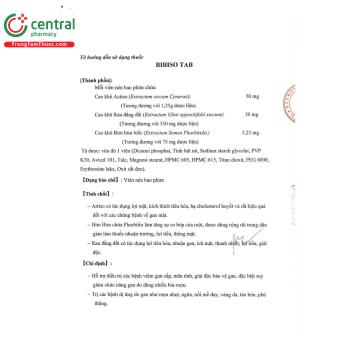 Thuốc Bibiso Tab - Hỗ trợ điều trị các bệnh viêm gan cấp, mãn tính