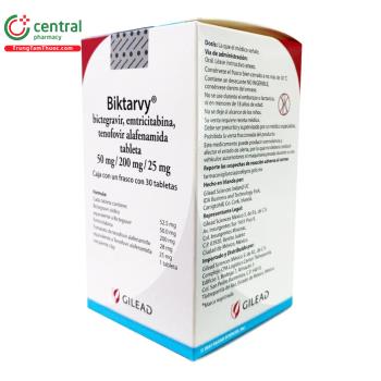 Thuốc Biktarvy 50mg/200mg/25mg được sử dụng để điều trị nhiễm HIV