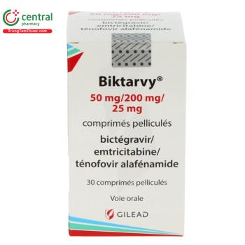 Thuốc Biktarvy 50mg/200mg/25mg được sử dụng để điều trị nhiễm HIV