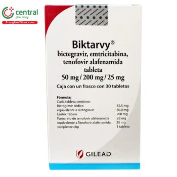 Thuốc Biktarvy 50mg/200mg/25mg được sử dụng để điều trị nhiễm HIV