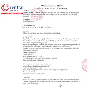 [CHÍNH HÃNG] Bicolax Supp 10mg- Thuốc điều trị táo bón hiệu quả