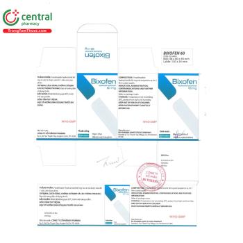 Thuốc Bixofen 60mg - Giảm các triệu chứng viêm mũi dị ứng theo mùa