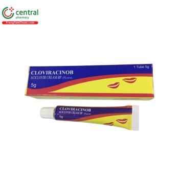 Thuốc Cloviracinob 5g điều trị virus Herpes Simplex môi và sinh dục