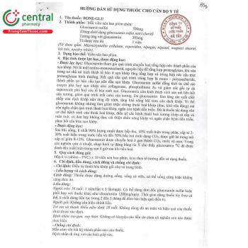 Thuốc Bone-Glu 500mg điều trị thoái hóa khớp gối nhẹ đến trung bình