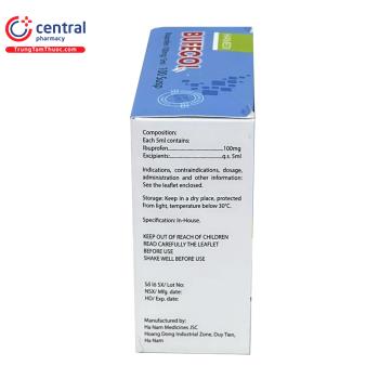 [CHÍNH HÃNG] Thuốc Bufecol 100 Susp giảm đau, hạ sốt, chống viêm