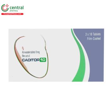 Thuốc Caditor 10 (atorvastatin) hạ mỡ máu có giá bao nhiêu?