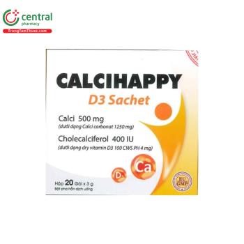 Thuốc CalciHappy D3 Sachet bổ sung canxi và vitamin D3 hàng ngày