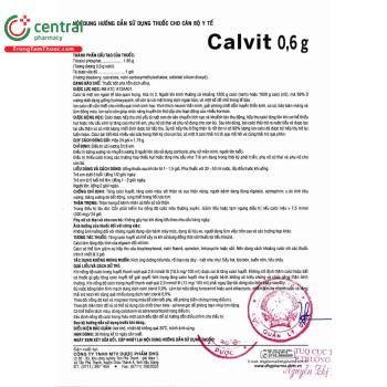 Thuốc Calvit 0,6g điều trị còi xương, loãng xương và thiếu calci