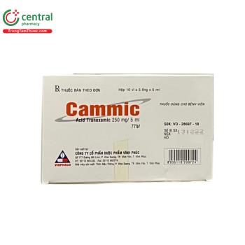 Thuốc Cammic 500mg/5ml: Chỉ định và lưu ý sử dụng