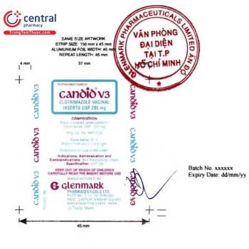 Thuốc đặt Candid V3 - điều trị tại chỗ viêm nhiễm nấm Candida âm đạo