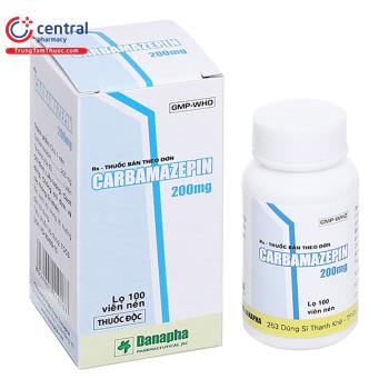 [CHÍNH HÃNG] Thuốc Carbamazepin 200mg Danapha trị động kinh cục bộ