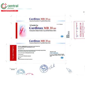 Thuốc Cardimax MR 35mg điều trị đau thắt ngực ổn định hiệu quả
